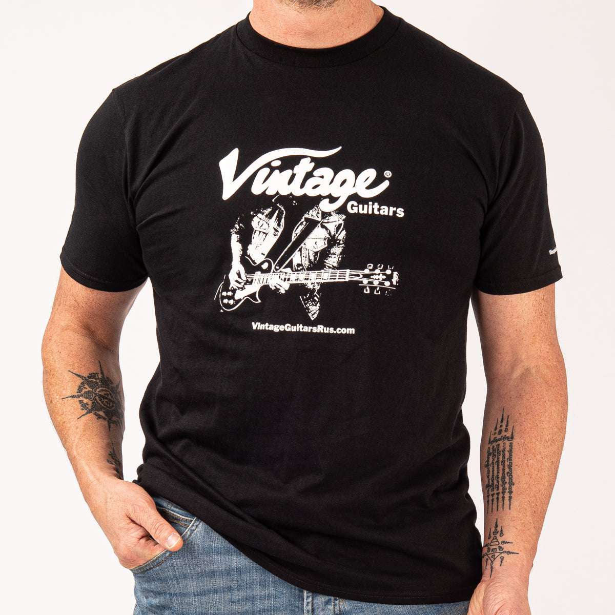 Vintage T Shirt Black Large