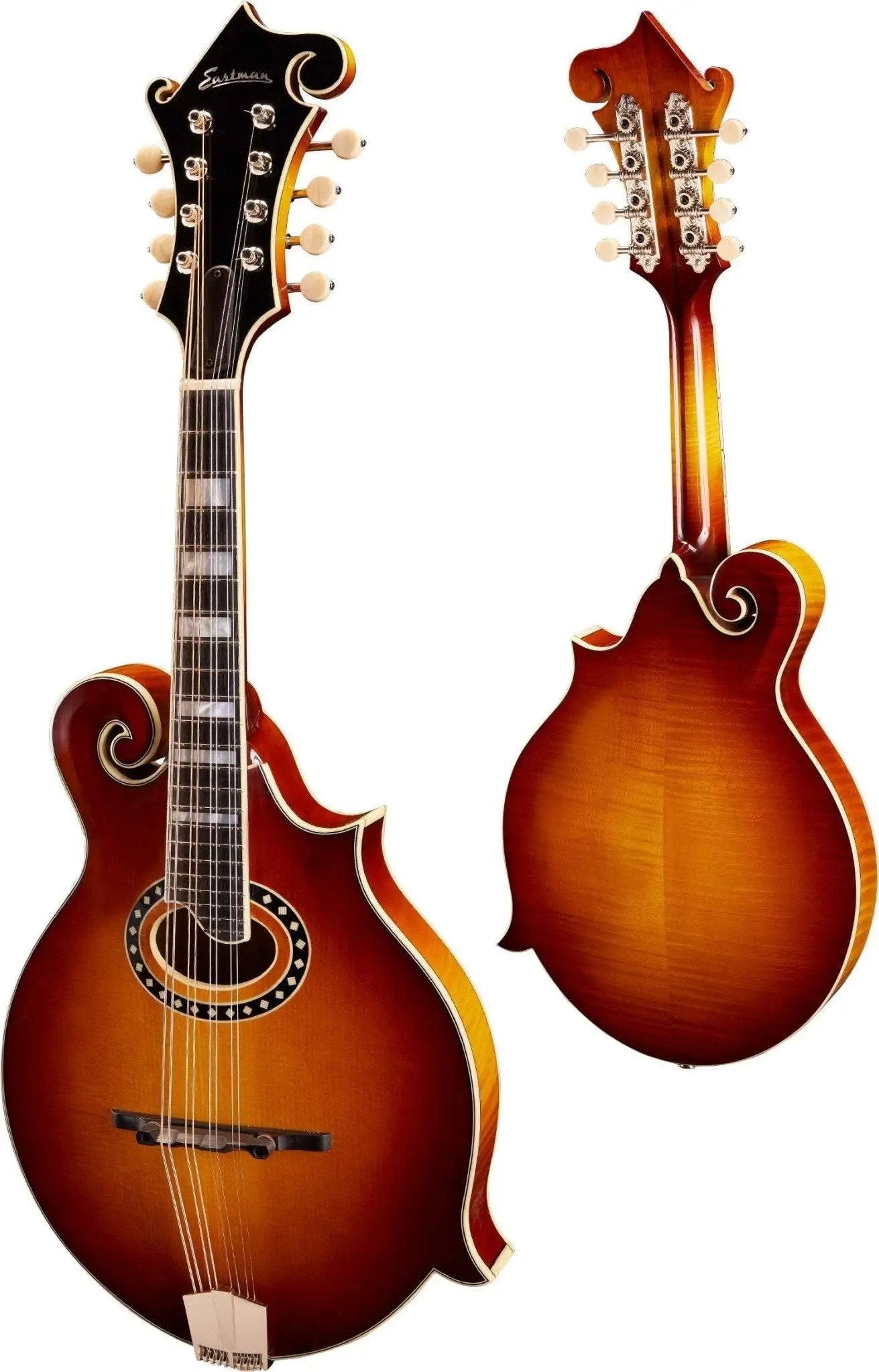 Eastman MD614 F-Style Mandolin - Solid Spruce Top, Solid Flamed Maple ...