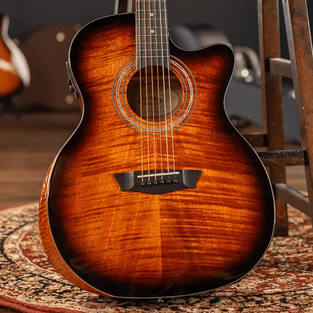 Washburm WCG12FCE Electro Acoustic Guitar w' £225 Pro Setup Package ...